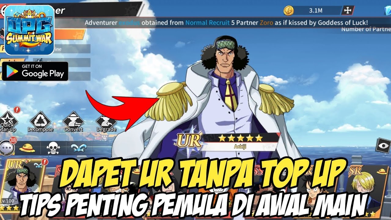 CARA DAPETIN UR DI AWAL MAIN TANPA TOP UP 5GIFT CODE - OPG SUMMIT WAR ...