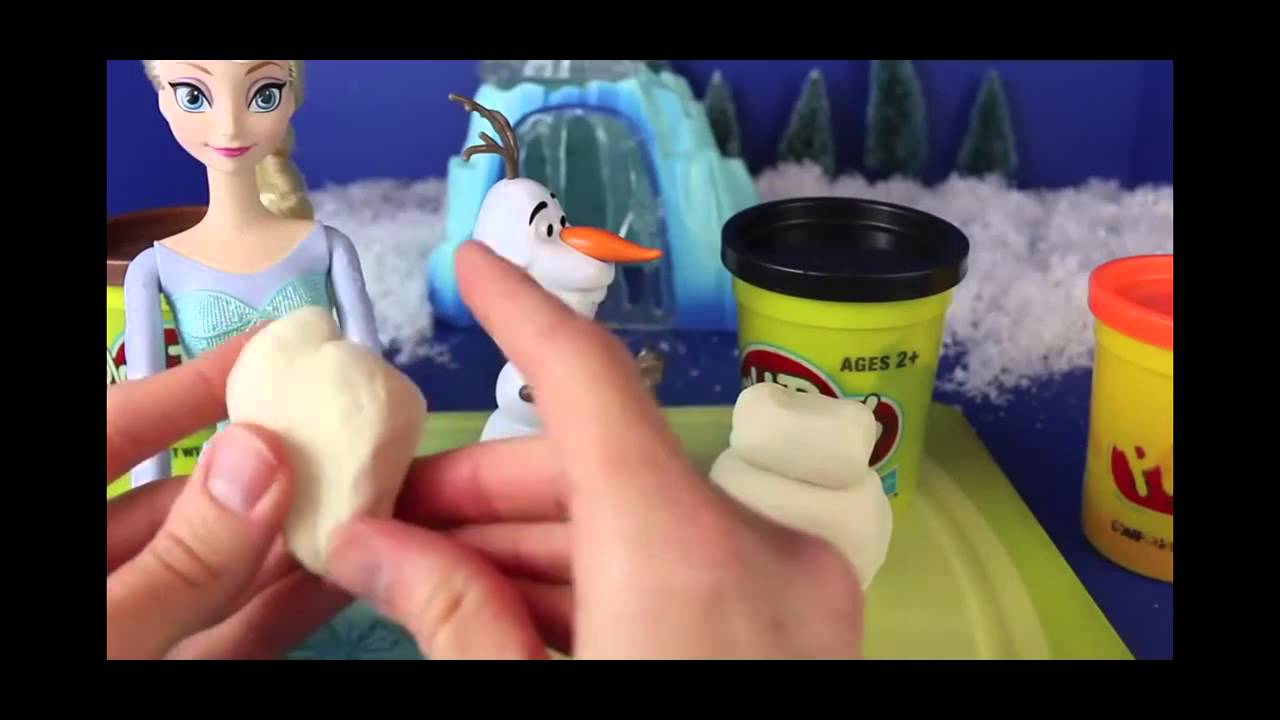 Frozen Elsa Barbie & Play Doh Olaf Tutorial Video Make Olaf Out Of Play ...