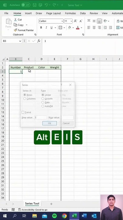 Excel Shortcut Trick: Insert Serial Numbers Instantly (No Drag & Drop!) 📈#exceltips # ...