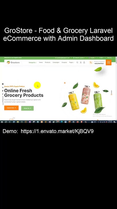 Grostore Food And Grocery Laravel Ecommerce With Admin Dashboard Shorts Youtube