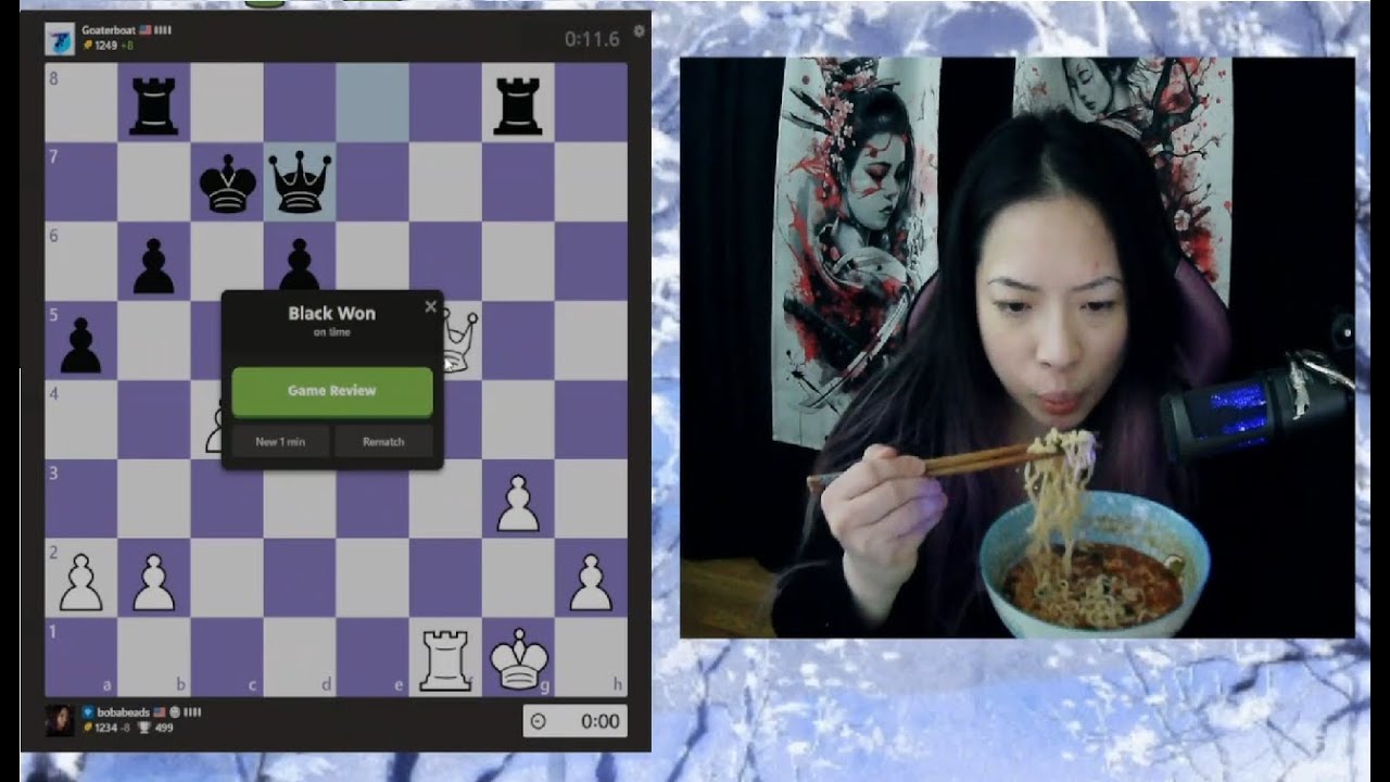 Live stream of eating, chatting and chessing! - YouTube