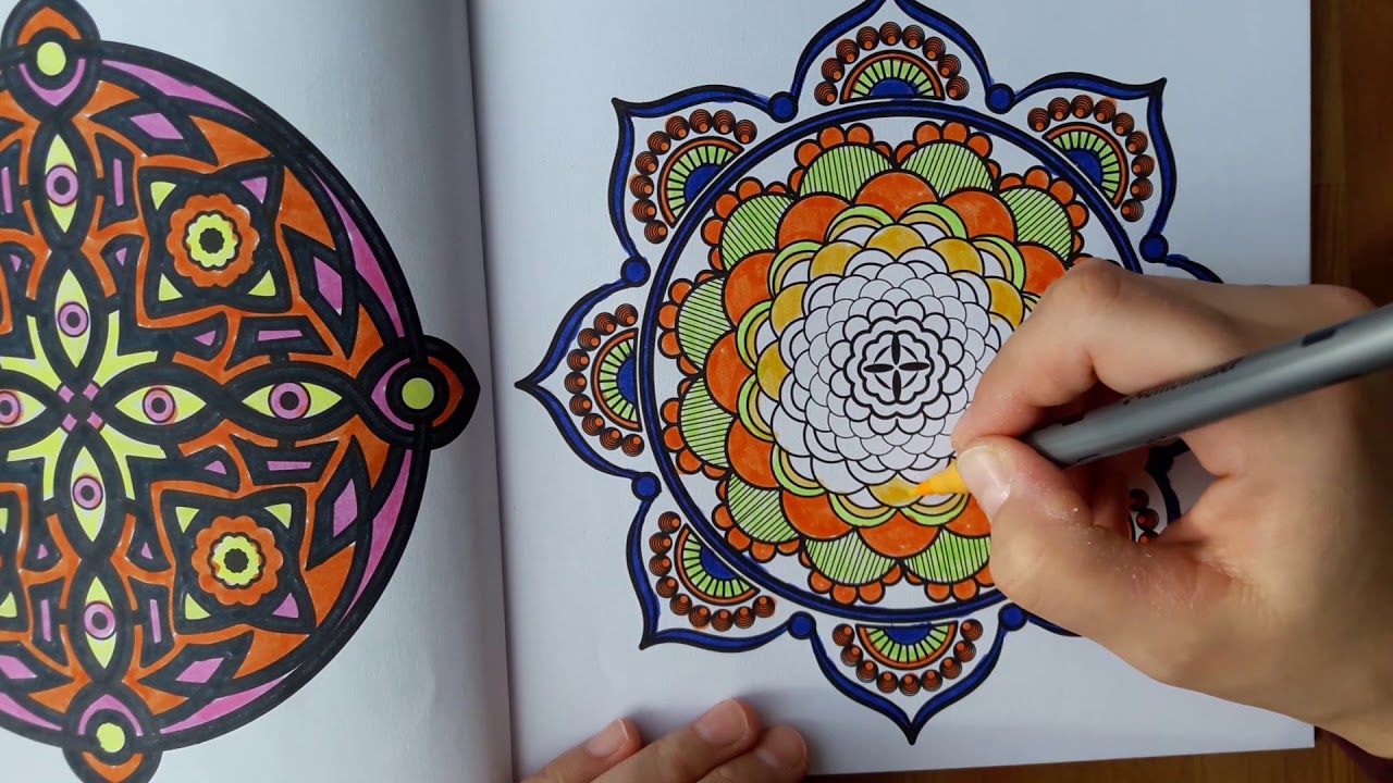 ASMR Mandala coloring video 102 - YouTube