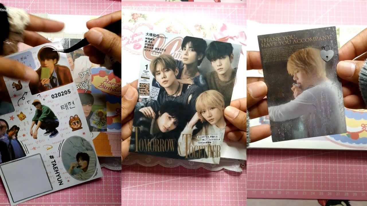 TXT Scrapbook Compilation no.01 🌠 Kpop journal ASMR - YouTube
