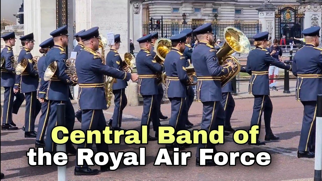 Central Band of the Royal Air Force Spotted Marching at Buckingham ...