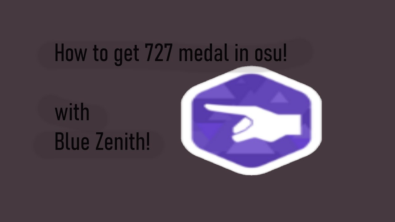 How to get "When You See It" Medal on osu! with Blue Zenith - YouTube