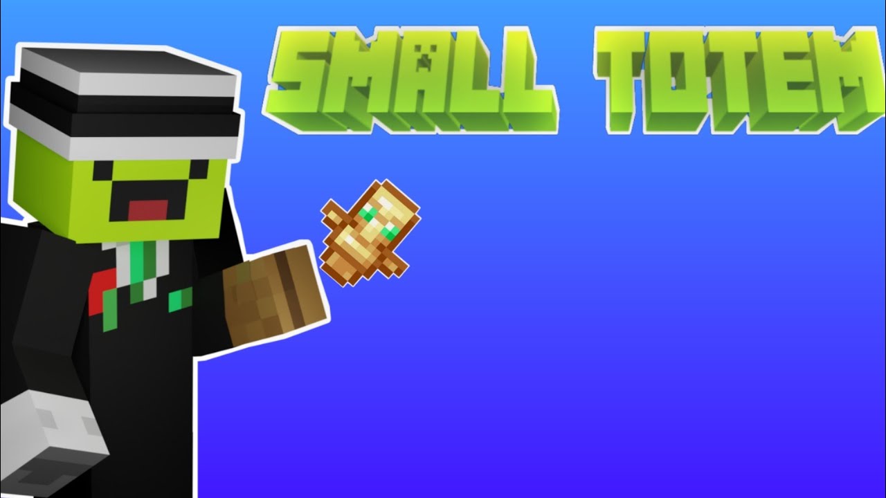 Como hacer más pequeño el totem en minecraft bedrock ¦¦ 1.18 - 1.21 ...