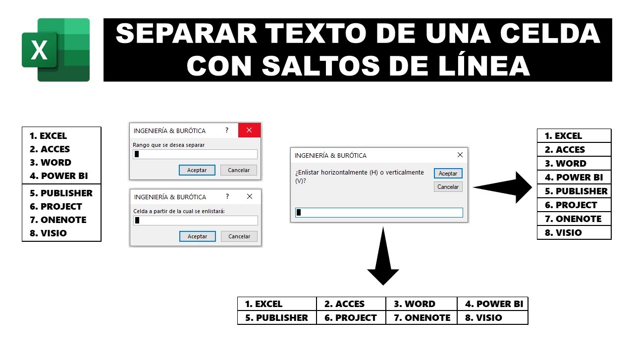Separar el Texto de una Celda con Saltos de Línea en Excel 🔠🆎 - YouTube