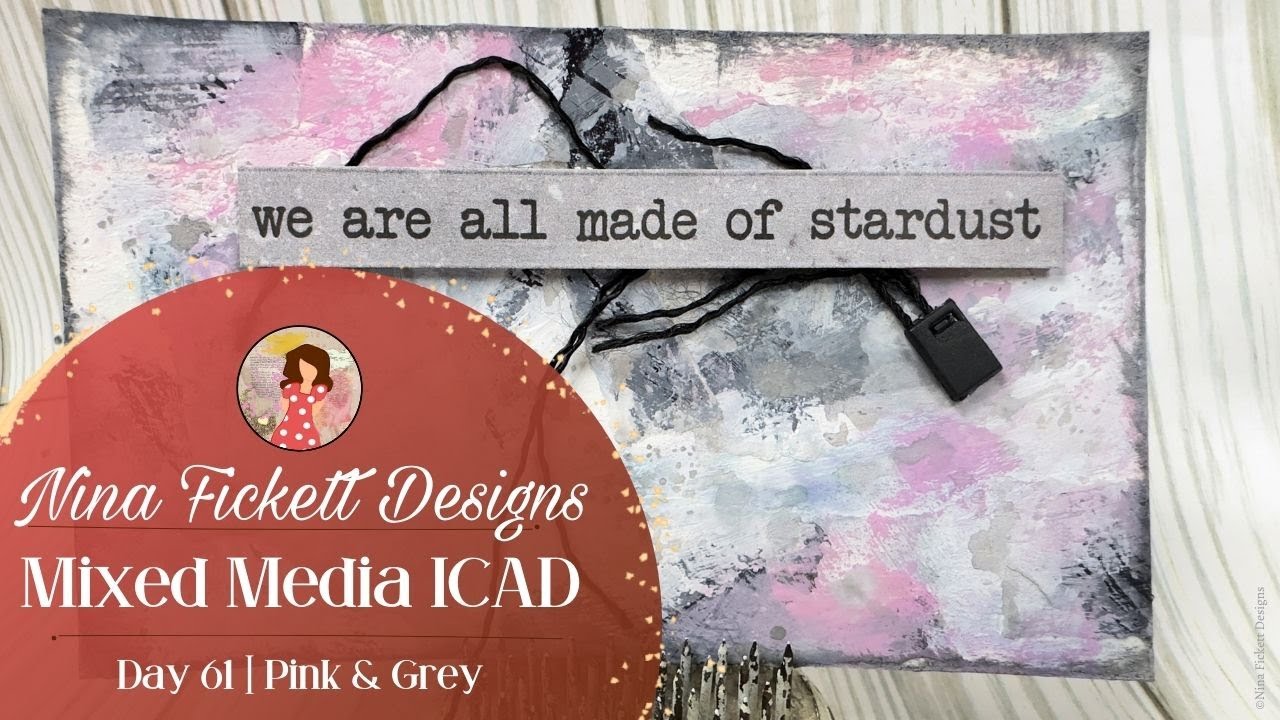 Mixed Media ICAD 2023 | Day 61| Pink & Grey - YouTube