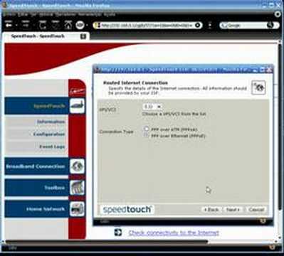 tutorial modem speed touch - YouTube
