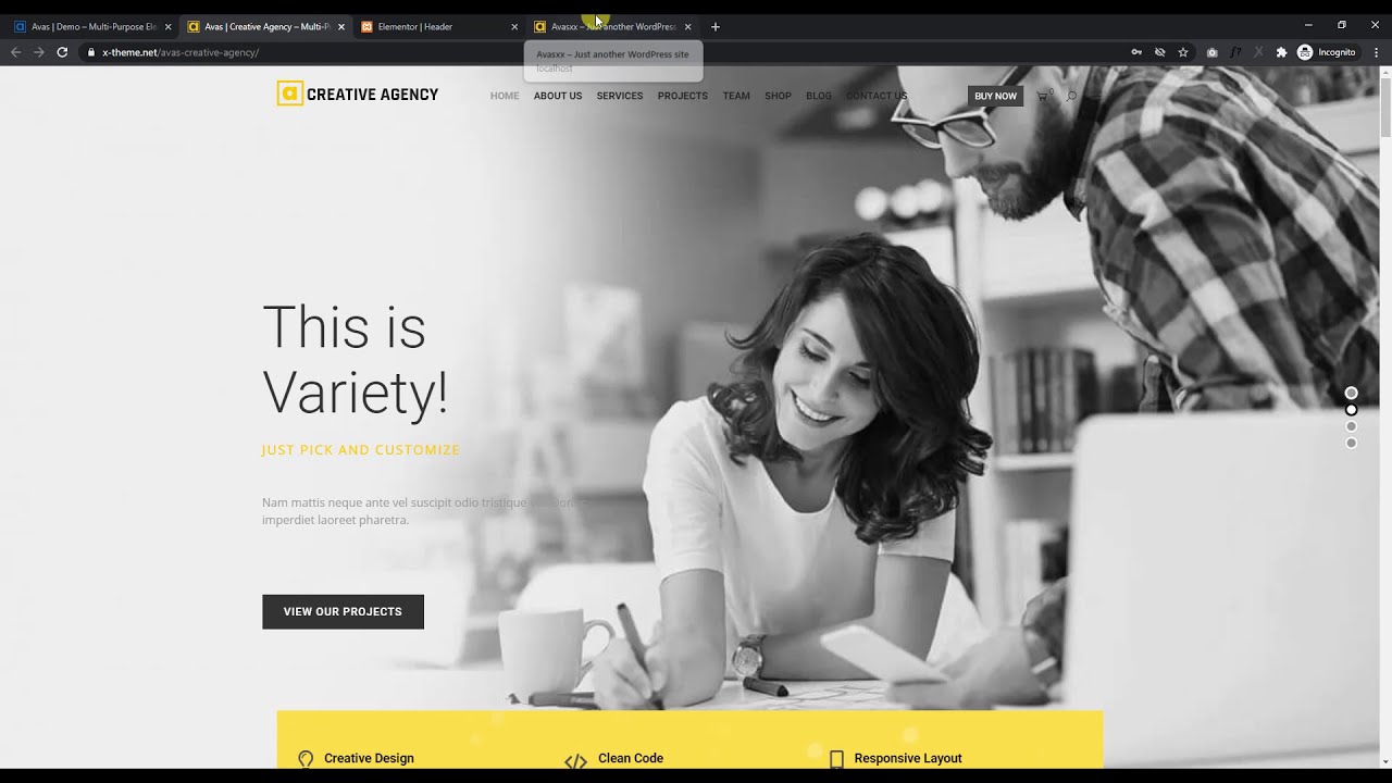 How to create Elementor Header and Footer in Avas WordPress Theme - YouTube