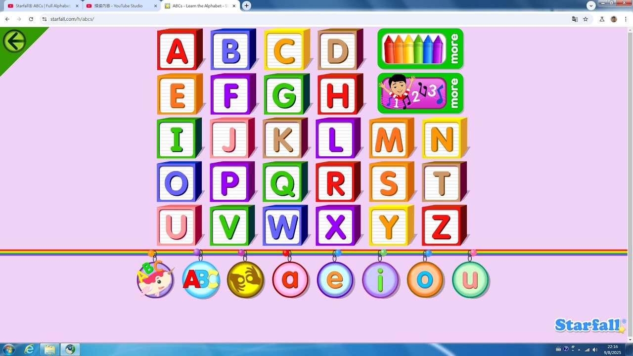 Starfall® ABCs | Full Alphabet, A to Z | Learn English Phonics - YouTube