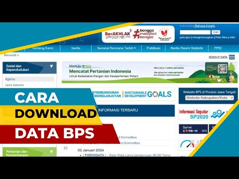 CARA DOWNLOAD DATA BADAN PUSAT STATISTIK (BPS) GRATIS | SANGAT MUDAH ...