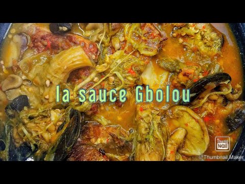 LA SAUCE GBOLOU( en pays baoulé) || PAQUINOU ||METS IVOIRIEN DE PÂQUES ...
