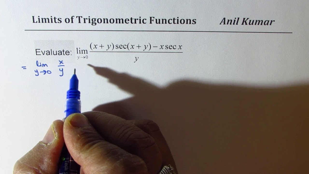 Limit of Trigonometric Function with Compound Angle - YouTube