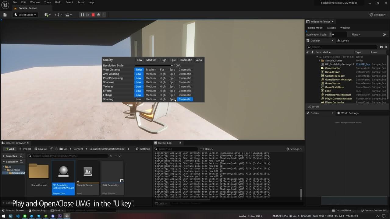 UE5: Scalability Settings UMG Widget - YouTube