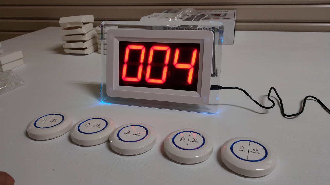 Wireless calling System Wcs46 - B - YouTube