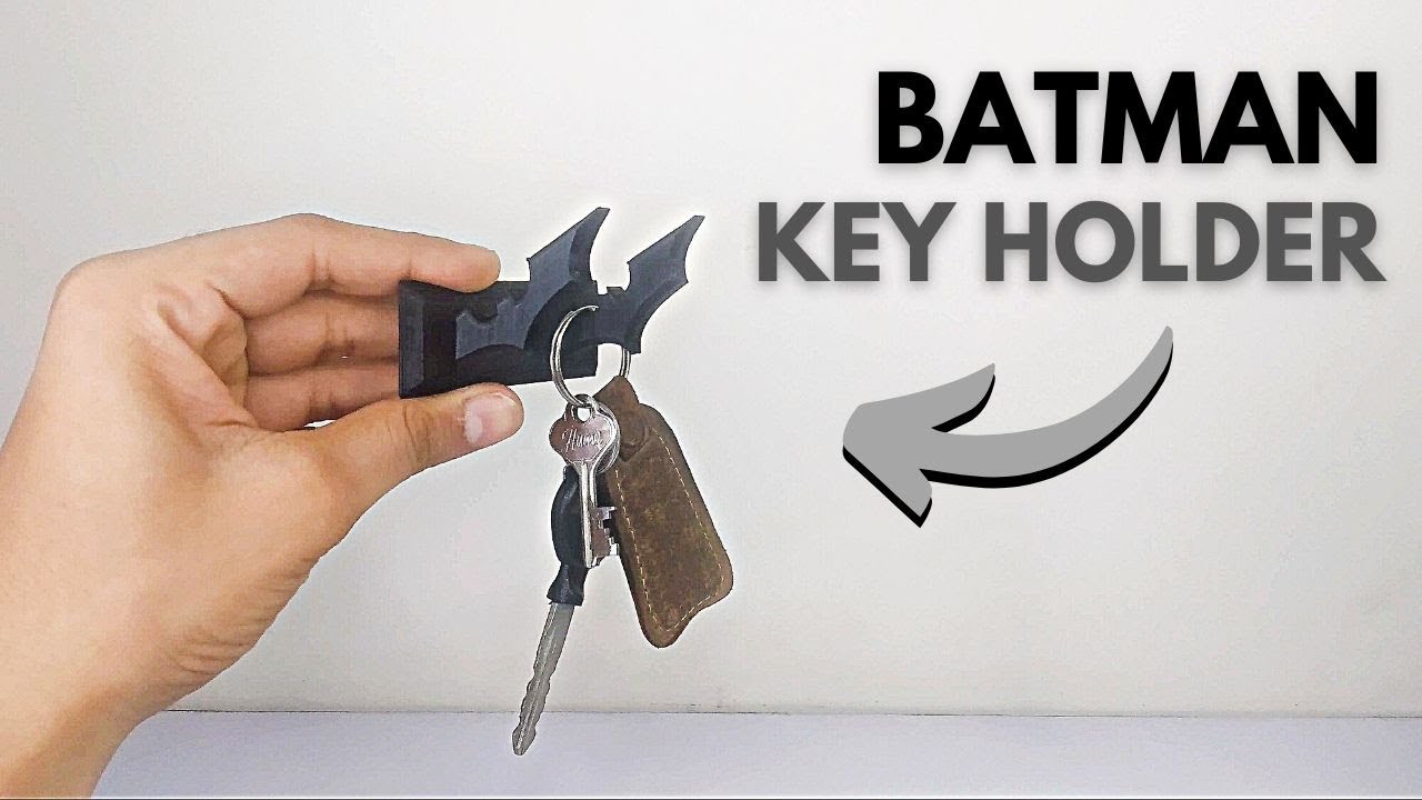 BATMAN Magnetic Key Holder - 3D Printed From Thingiverse - YouTube
