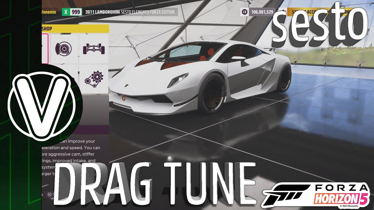 Forza Horizon 5 | Lamborghini Sesto Elemento Drag Build And Tune ...