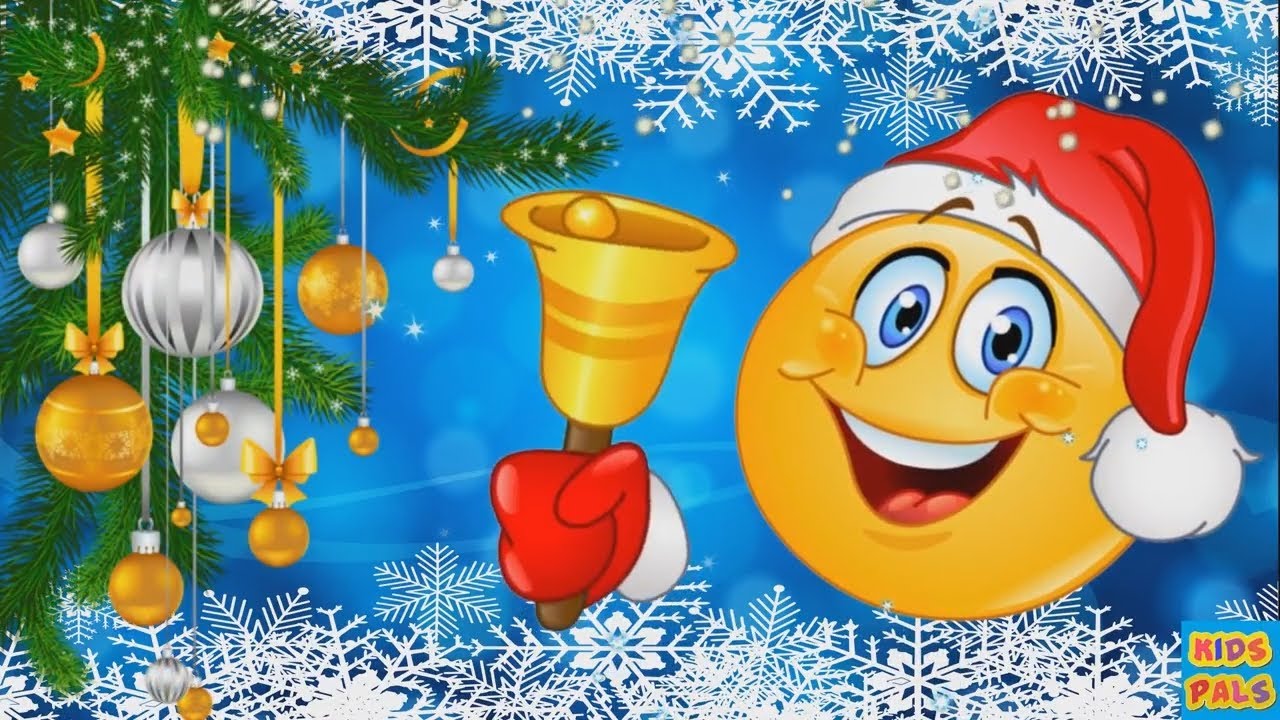 JINGLE BELLS WITH SMILEYS| Christmas Songs For Kids | Nursery Rhymes ...