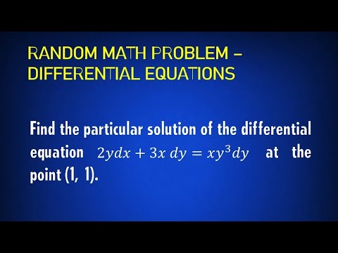 Random Math Problem: Differential Equations - YouTube
