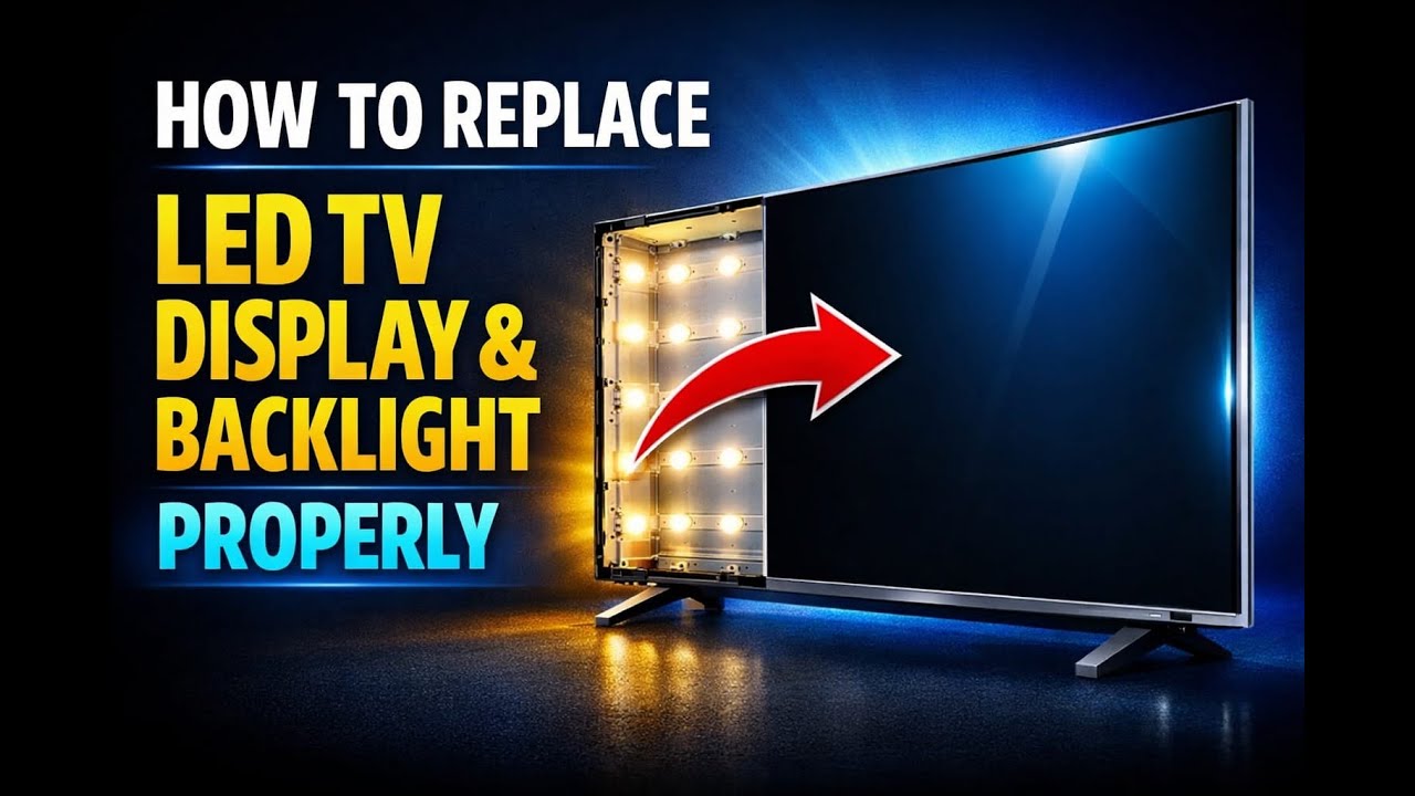 How To Replace 32'' LED TV Display and backlight Properly. - YouTube