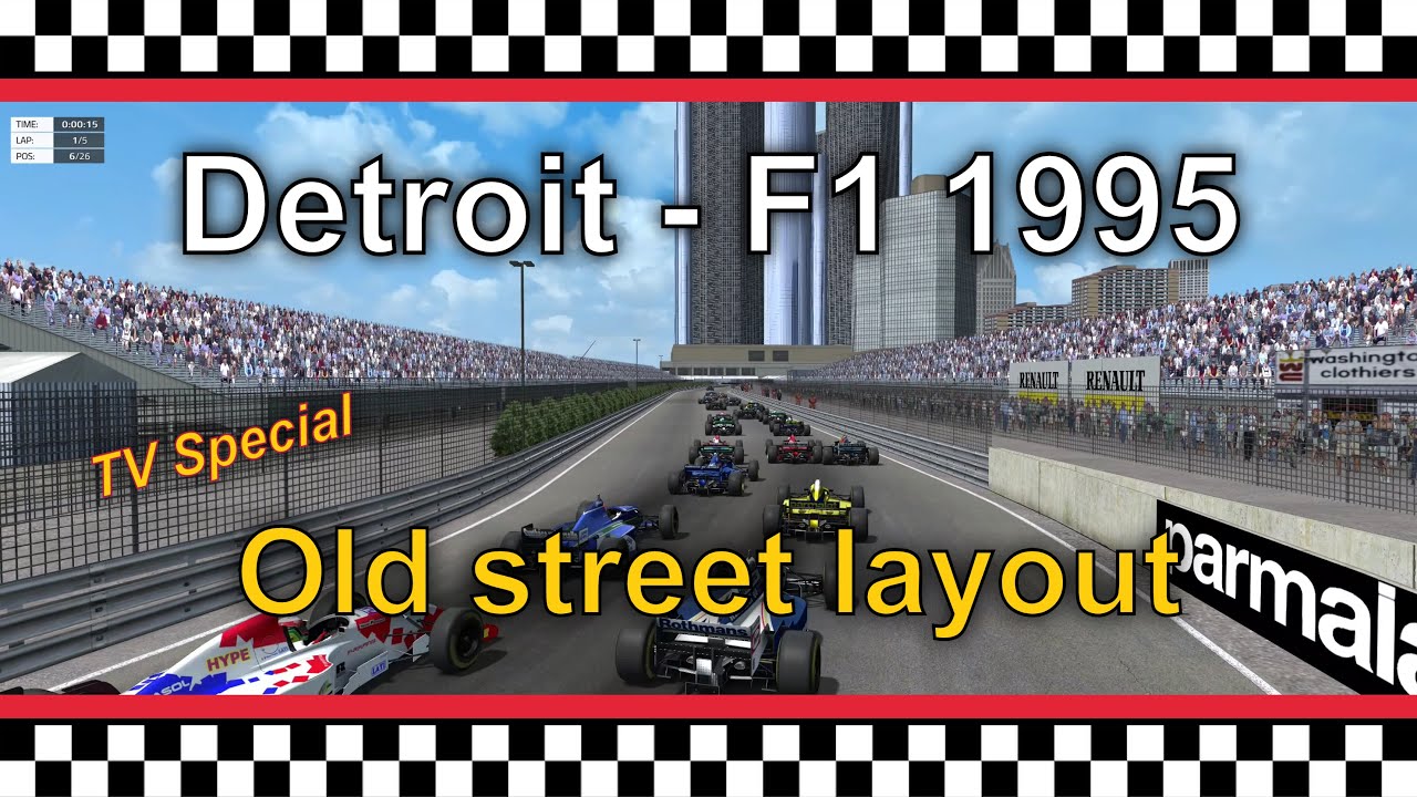 F1 1995 - Detroit City (AMS1) (TV) - YouTube