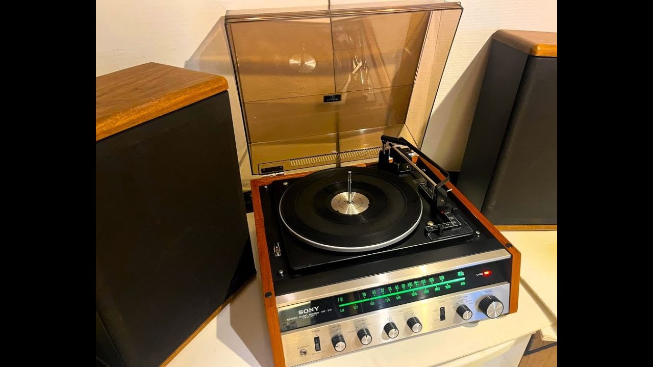 Sony HP-210 MUSIC CENTER Completely Serviced BSR RECORD CHANGER MA65 ...