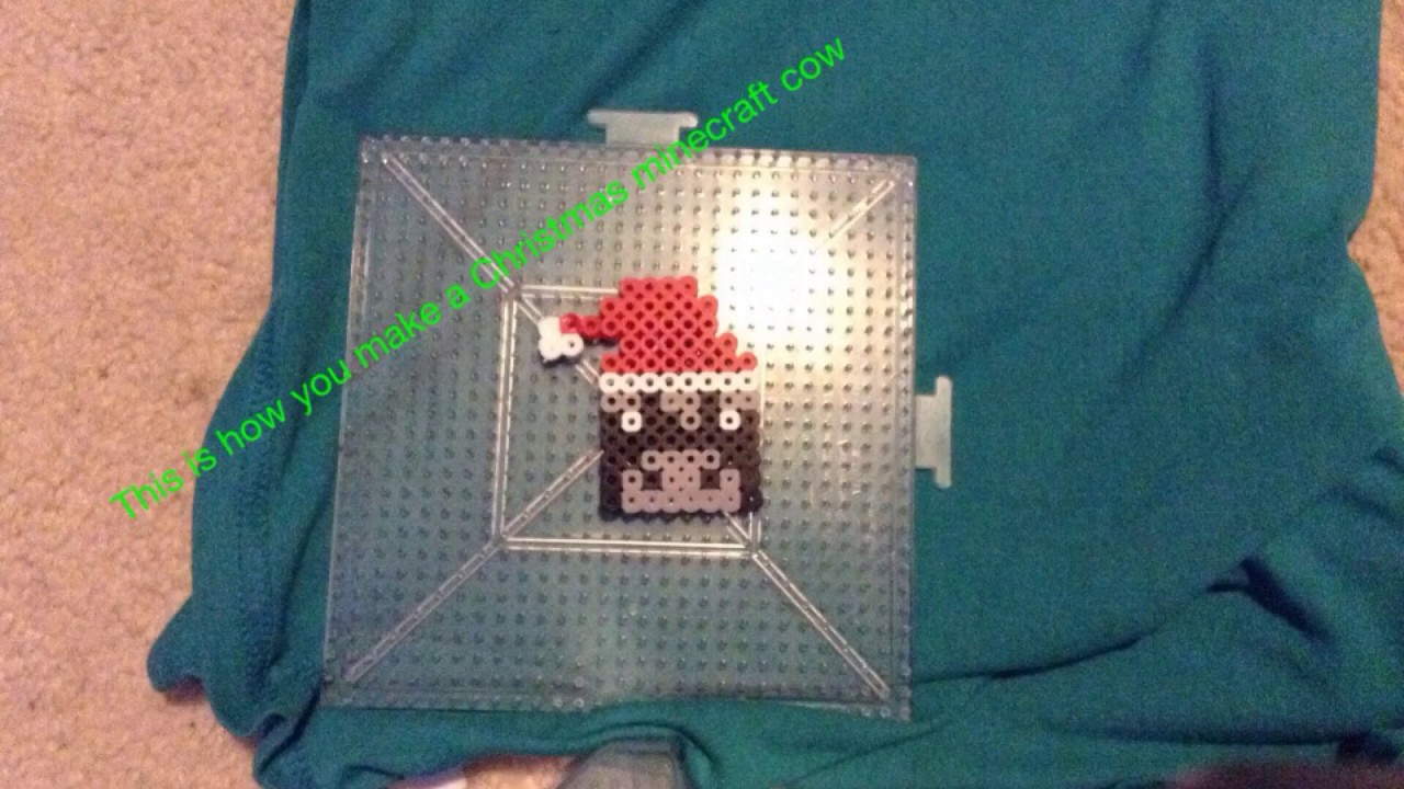 How to make a Perler bead Minecraft cow. - YouTube