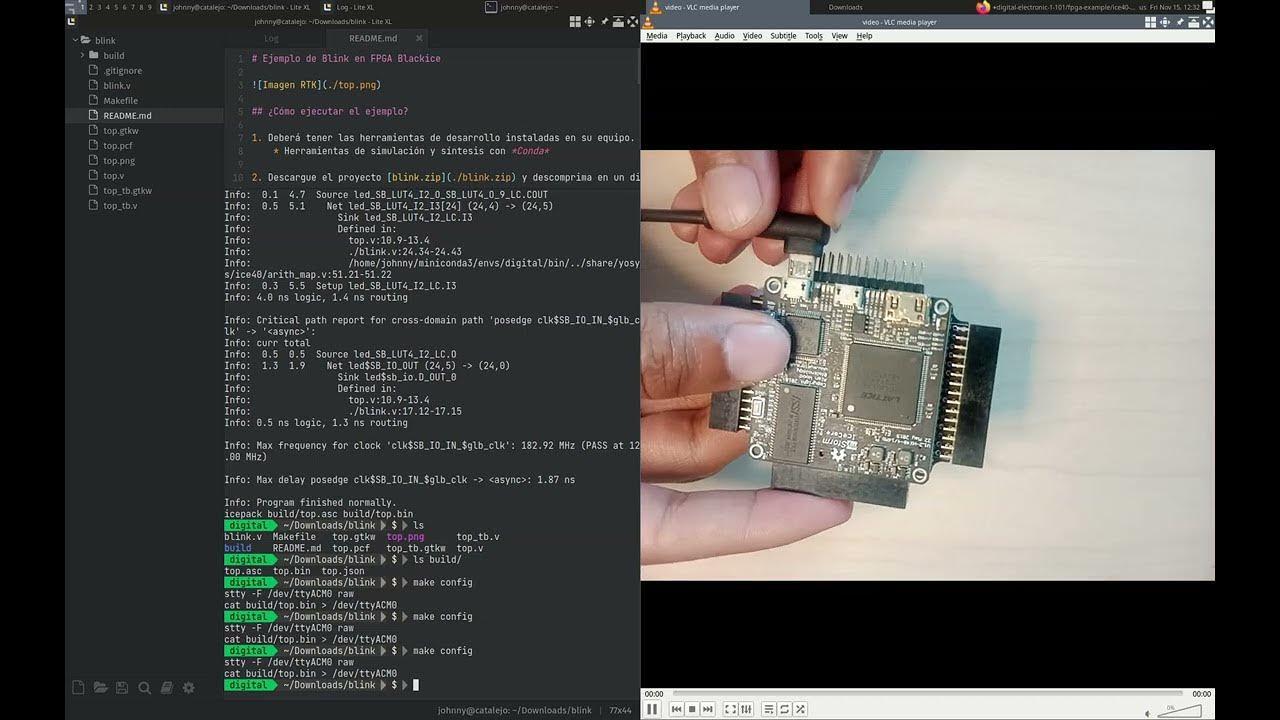 Configuración volátil y persistente para blackice2 FPGA ice40 - YouTube