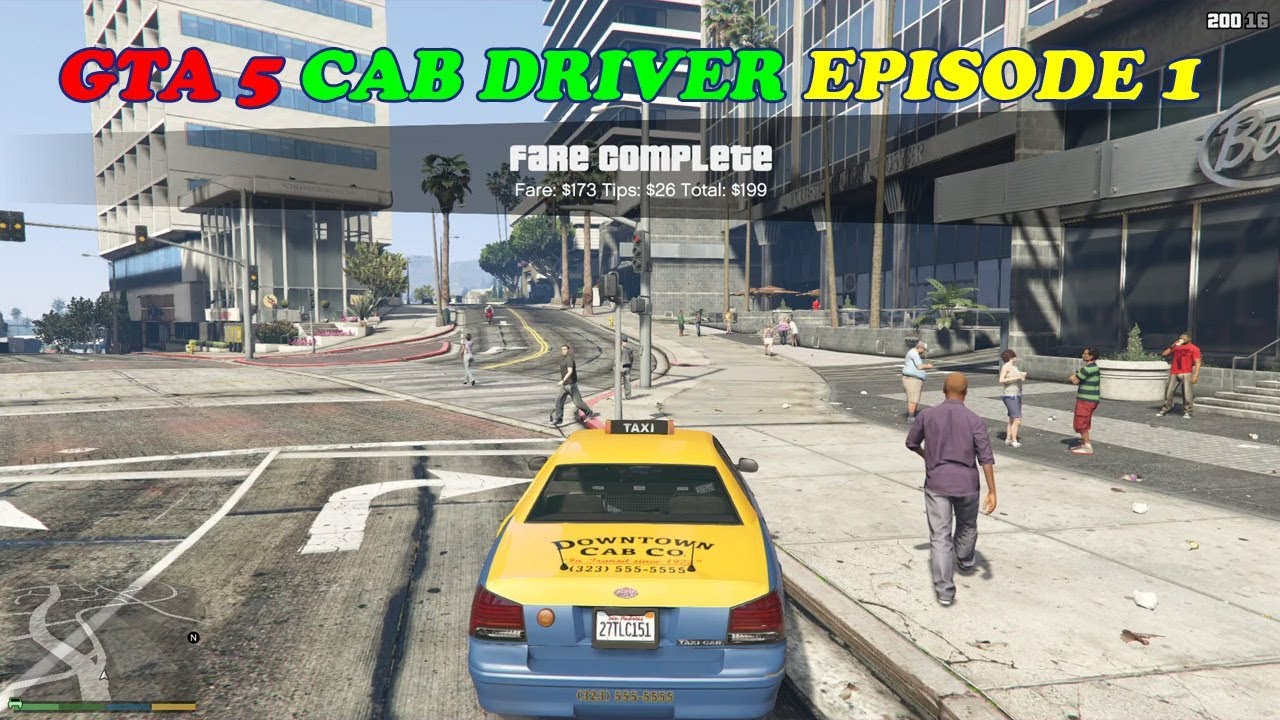 GTA 5 cab driver episode 1 - YouTube