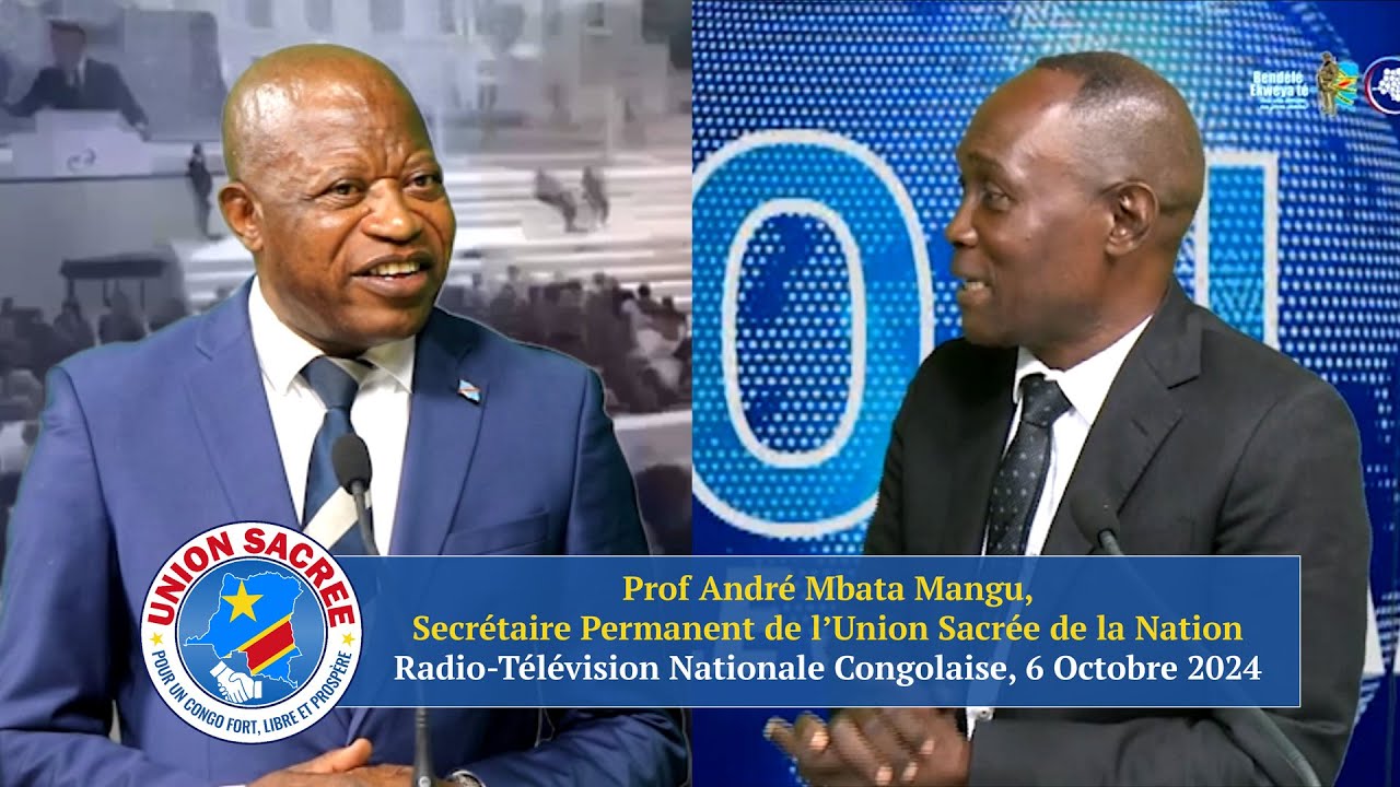 Prof André Mbata, Secrétaire Permanent Union Sacrée Radio-Télévision ...