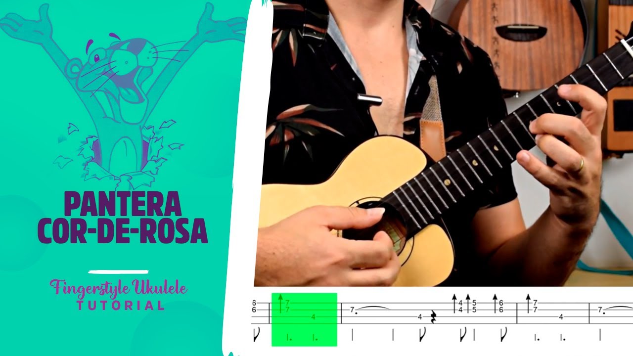 Pantera cor de rosa | Fingerstyle Ukulele Tutorial (com TAB) - YouTube
