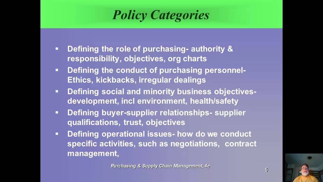 Ch 3 Purchasing Policy and Procedures - YouTube