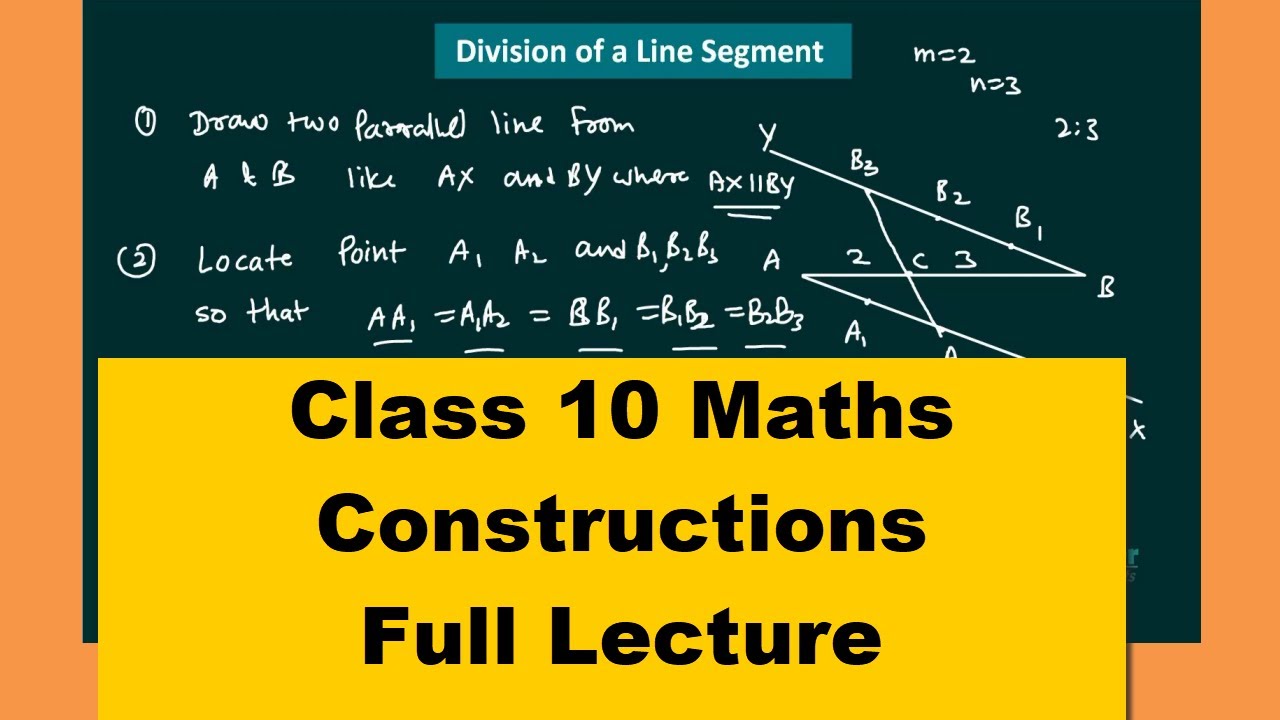 Class 10th Maths Construction - YouTube
