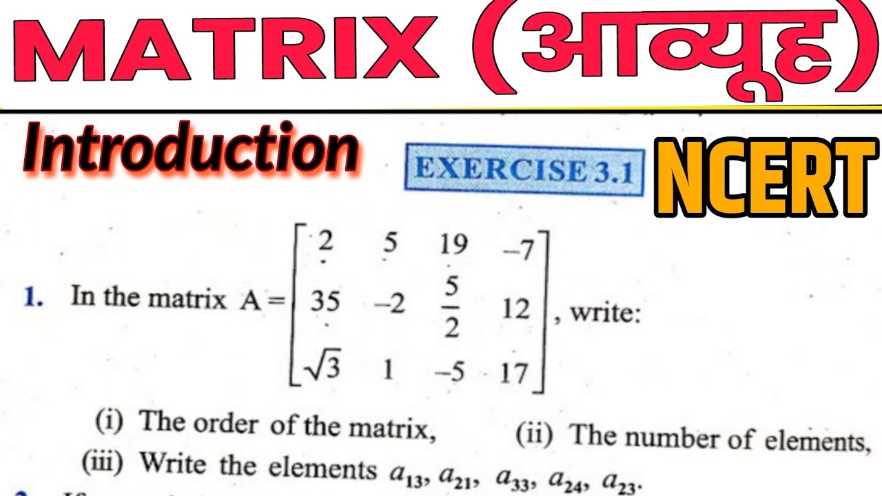 Ncert 3.1 class 12 | Matrix ncert 3.1 | Matrix ncert class 12 | matrix ...