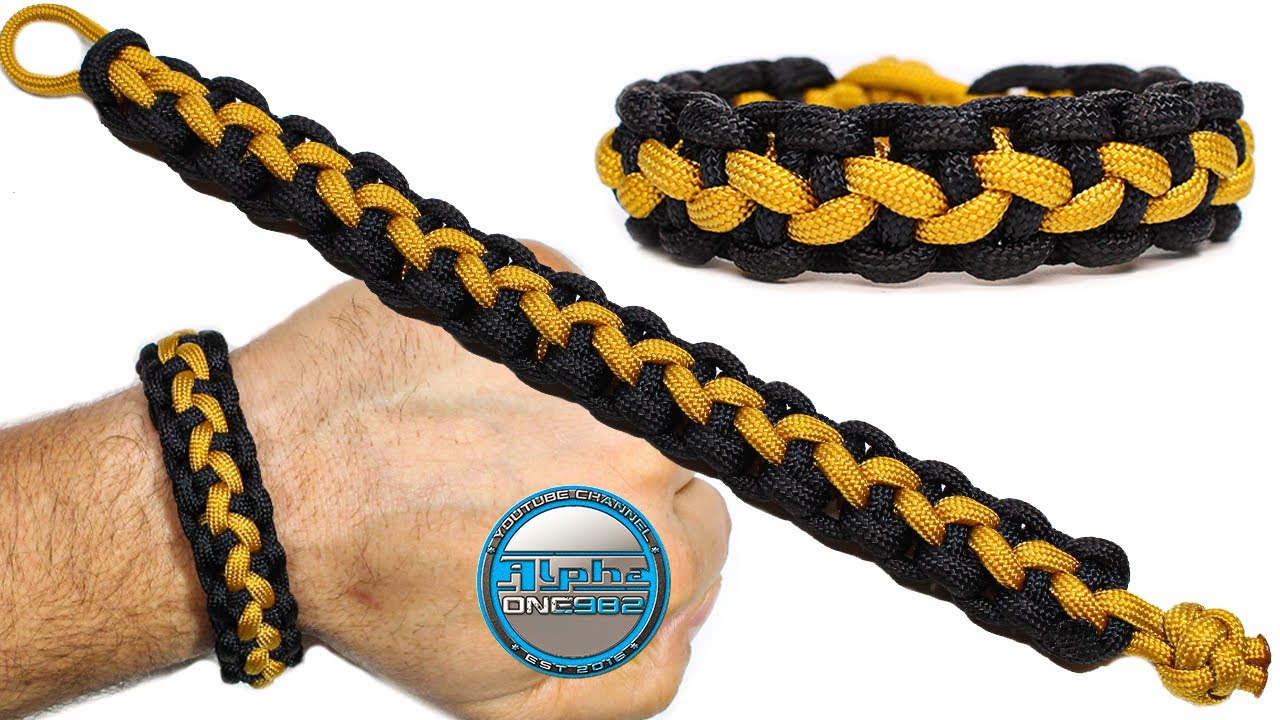 How to Make a Paracord Bracelet Secret River Bar with Diamond Stop Knot ...