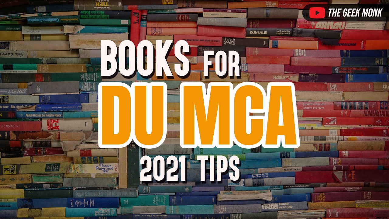 Books For DU MCA Preparation 2021 | How to Study for DU MCA 2021 - YouTube