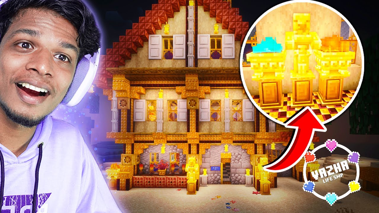 GB's New Golden House in VAZHA SMP !!! - YouTube