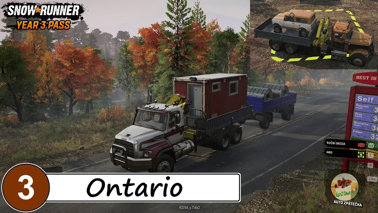 SnowRunner year 3 pass - Ontario #3 - vezeme Scouta a cesta přes ...