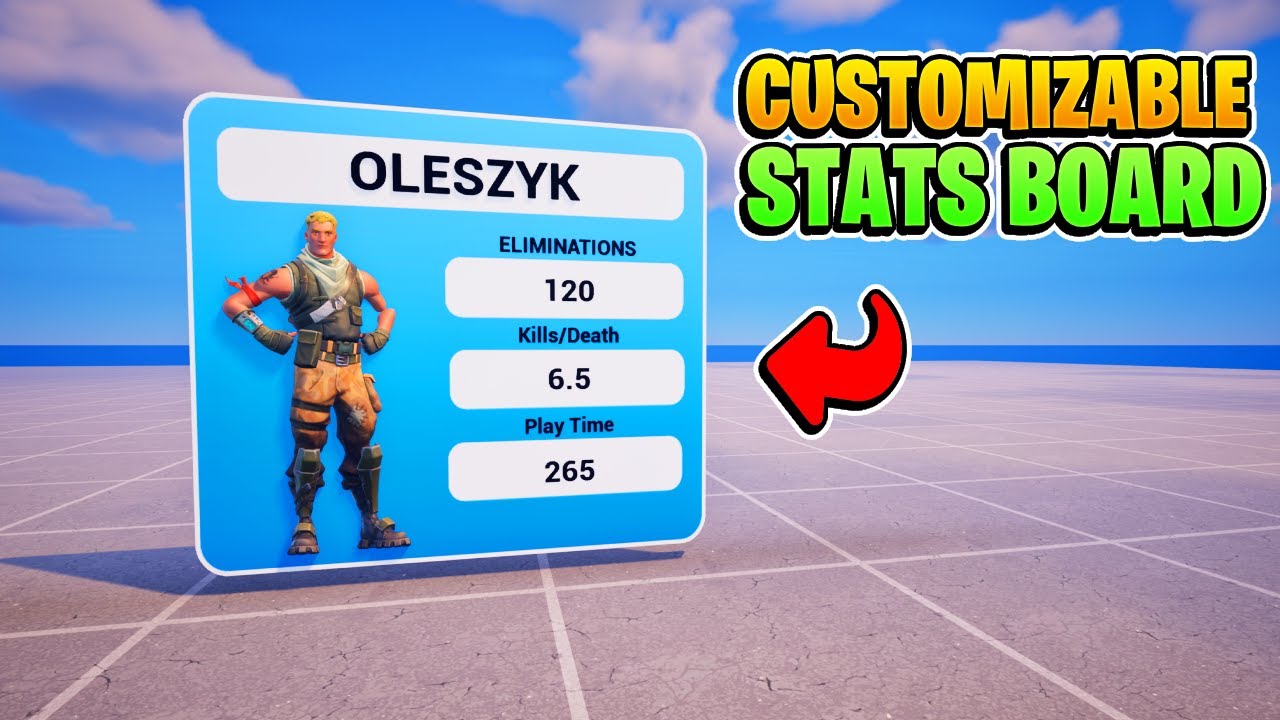 Create Customizable Stats Board in UEFN #UEFN - YouTube