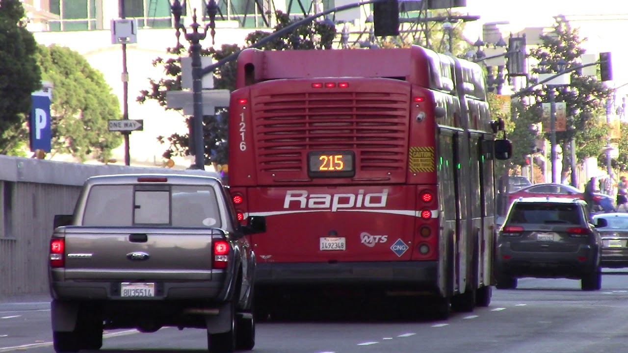 MTS Rapid Bus - New Flyer XN60 Route 215 #1216 - YouTube