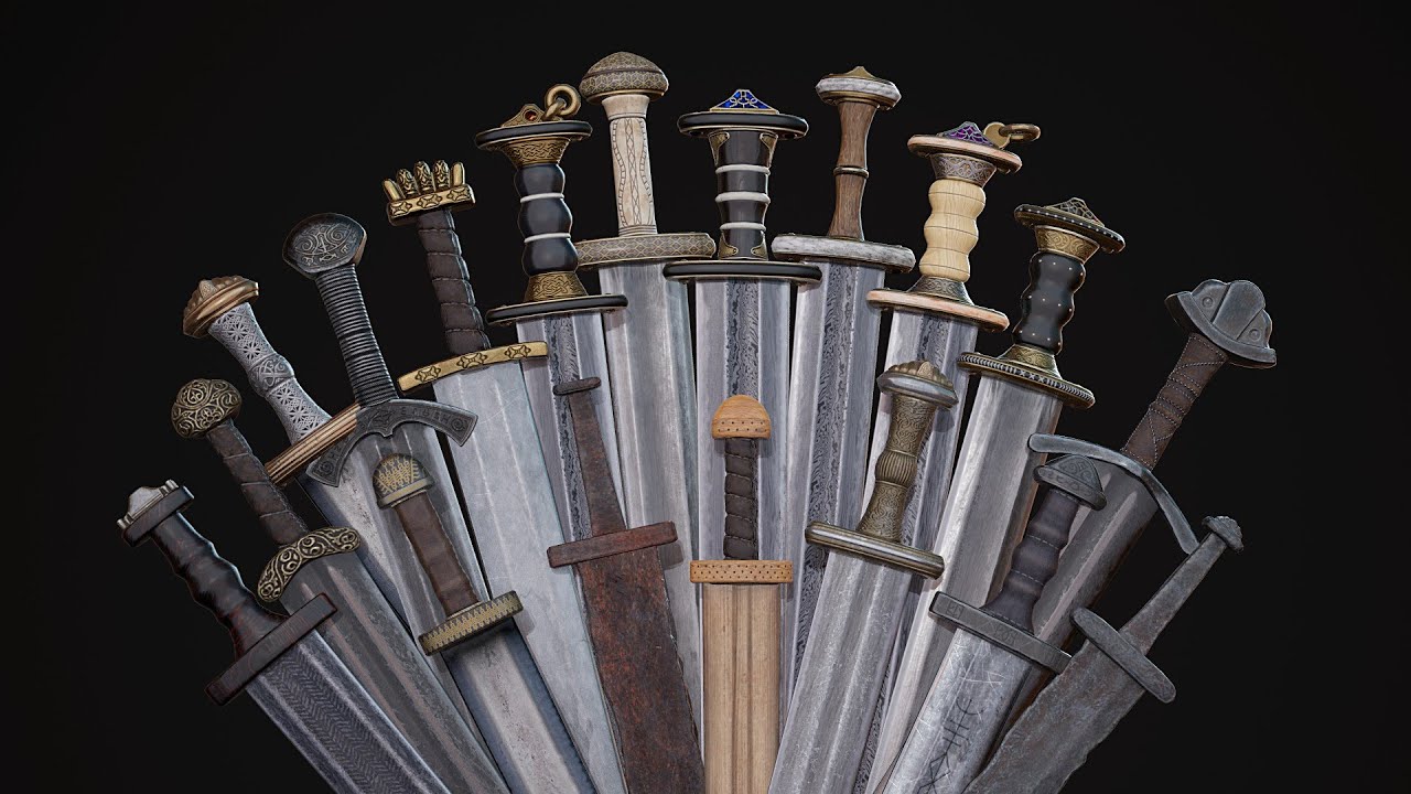Medieval Weapon Collection - Viking(Carolingian) Swords - YouTube