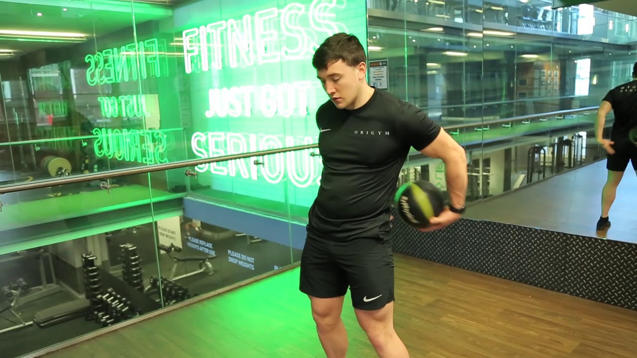 How To Do Medicine Ball Sling Shot Round The World | Exercise Demo ...