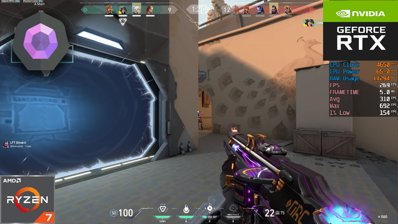 VALORANT : RTX 3060 12 GB + Ryzen 5700X : LOW (MEDIUM TEXTURE) MSAA 4X ...