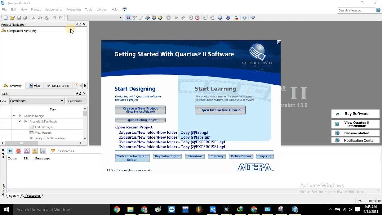 How To Program Using Verilog Hdl Quartus 3 Cyclone 2 Youtube