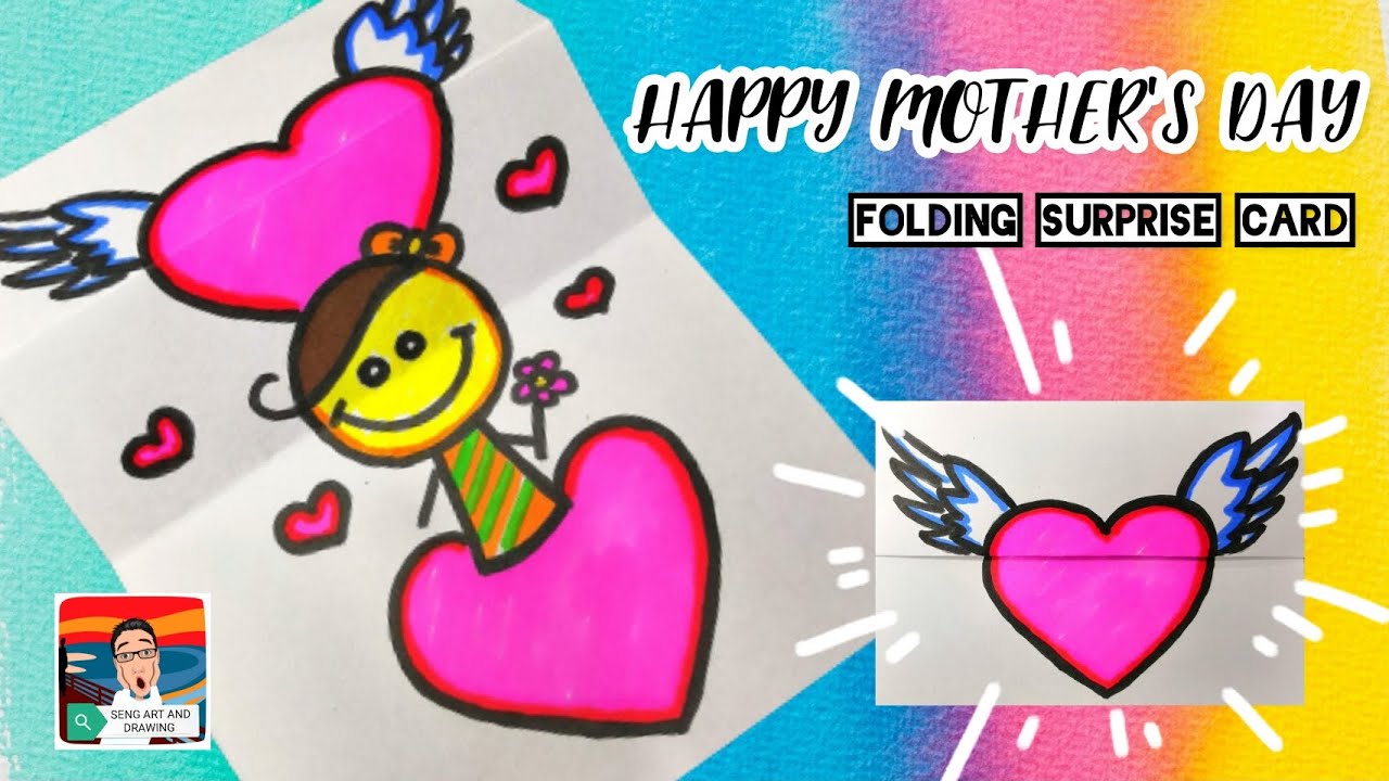 HAPPY MOTHER'S DAY 💓 FOLDING SURPRISE CARD 2 母亲节创意卡 2 💓 Kad Hari Ibu 2 ...