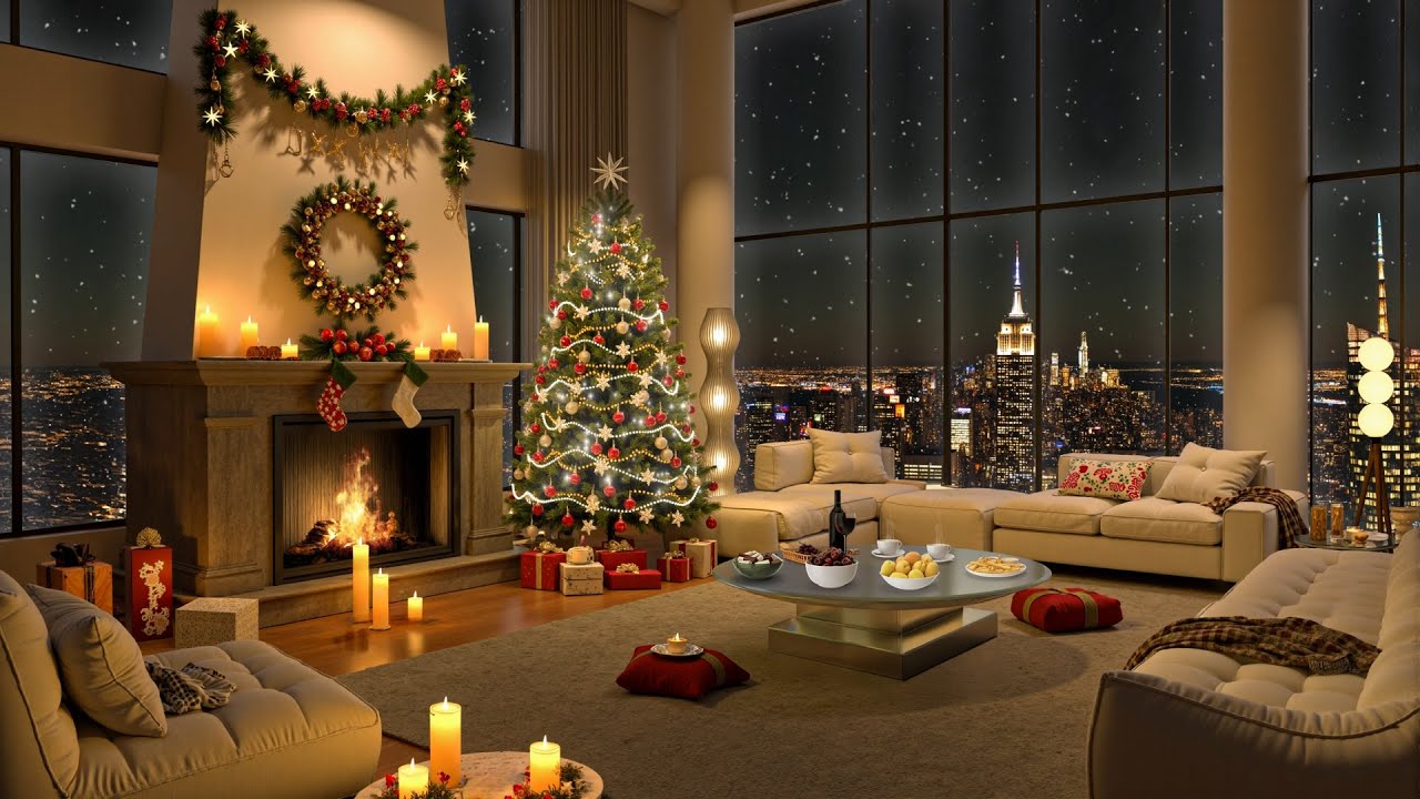 New Year's Eve Ambience at Paris 🌃 Cozy Apartment with Smooth Jazz ...