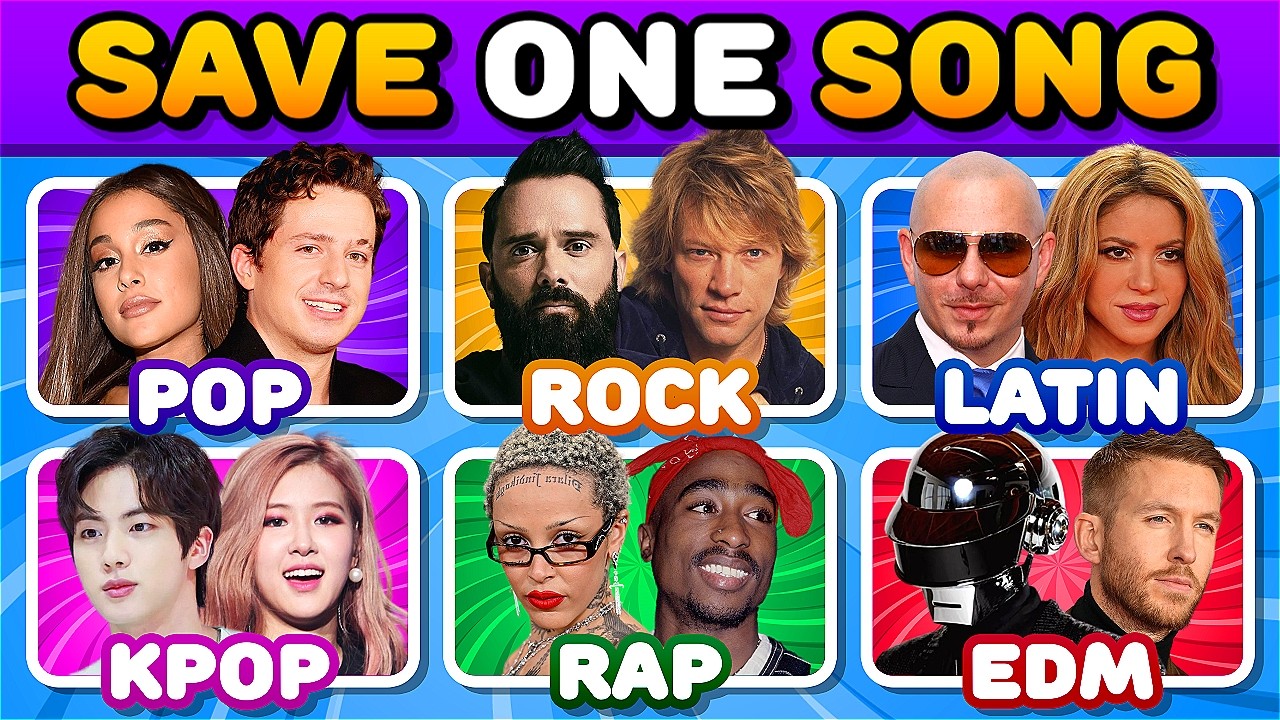 POP vs ROCK vs LATIN vs KPOP vs RAP vs EDM 🔥 Epic 6-Genre Battle | Save ...