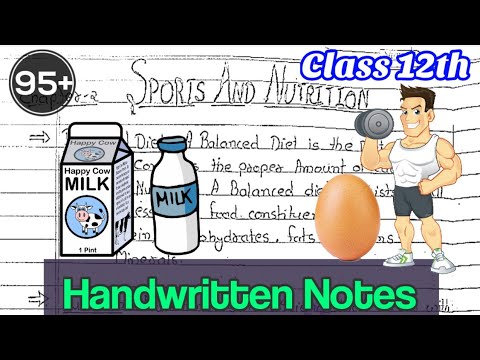 Sports and Nutrition |handwritten Notes | Class 12 | Chapter 2 ...