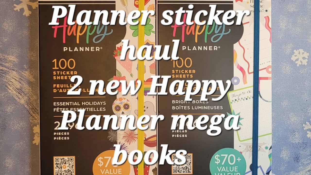 Sticker haul - 2 new Mega Happy Planner books : Essential Holidays ...